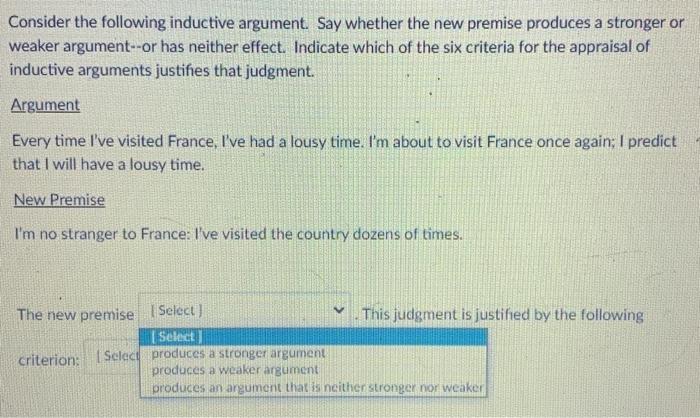 Solved Consider the following inductive argument. Say | Chegg.com