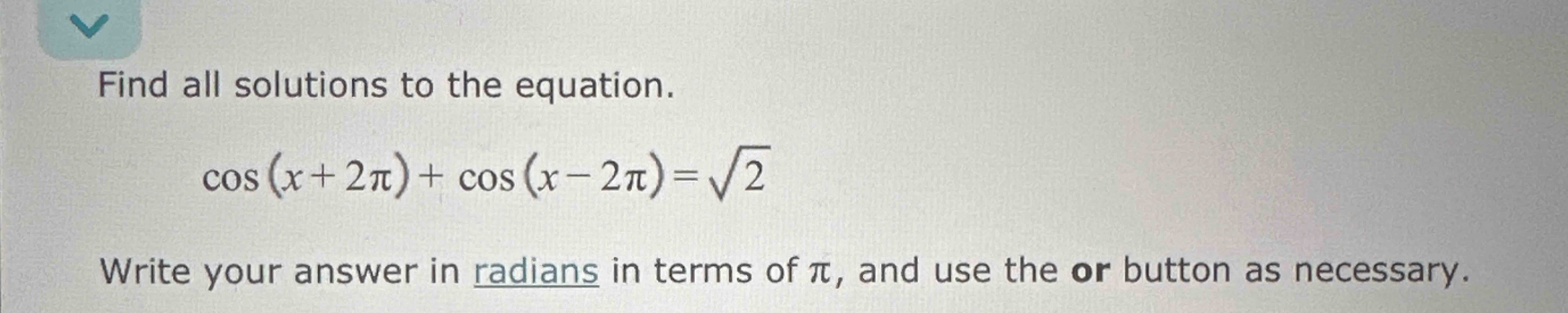 Solved Find all solutions to the | Chegg.com