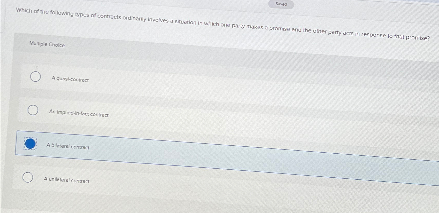 Solved Which of the following types of contracts ordinarily | Chegg.com