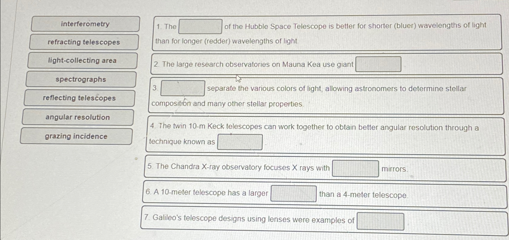 Solved Match the correct wprds once | Chegg.com