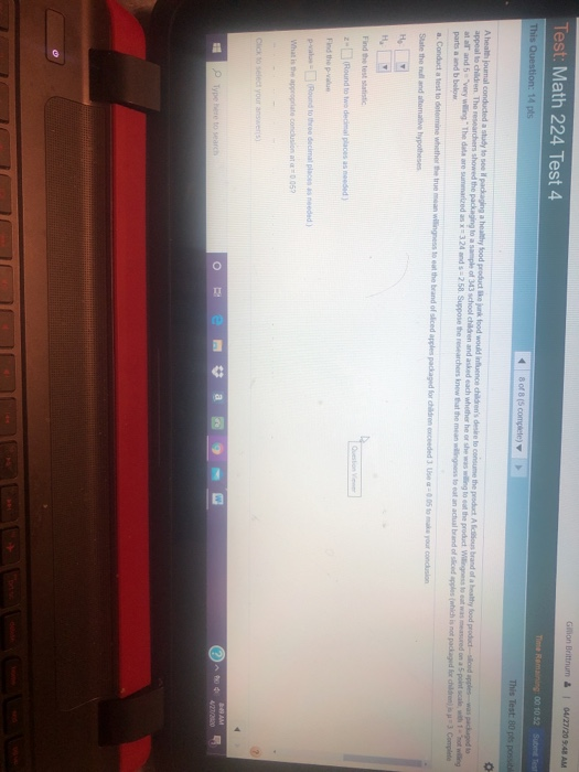 Solved Test: Math 224 Test 4 This Question 14 | Chegg.com