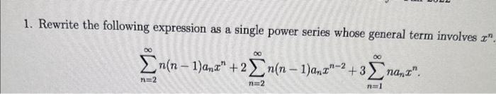Solved 1. Rewrite the following expression as a single power | Chegg.com