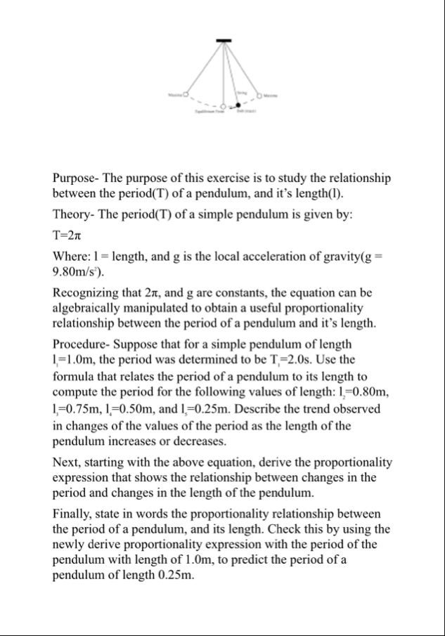 Solved Purpose- ﻿The purpose of this exercise is to study | Chegg.com