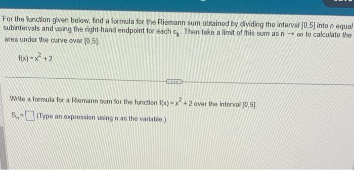 Solved For the function given below, find a formula for the | Chegg.com