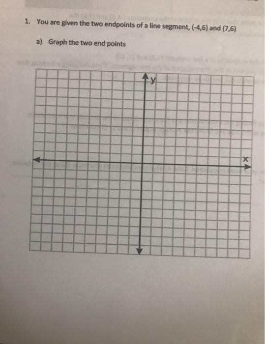 Solved 1. You are given the two endpoints of a line segment, | Chegg.com