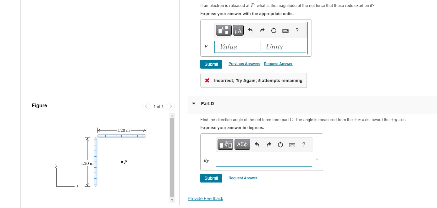 Solved Two 1.20m ﻿nonconducting rods meet at a right angle. | Chegg.com