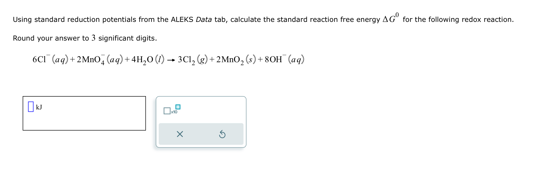 Solved Using standard reduction potentials from the ALEKS | Chegg.com