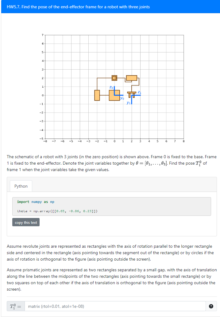 Solved The schematic of a robot with 3 ﻿joints (in the zero | Chegg.com