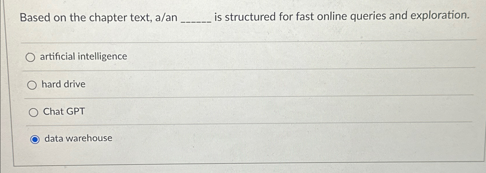 Solved Based on the chapter text, a/an q, ﻿is structured for | Chegg.com