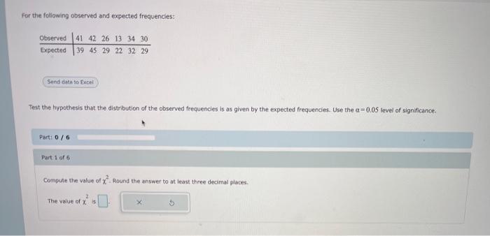 Solved For the following observed and expected frequencies: | Chegg.com