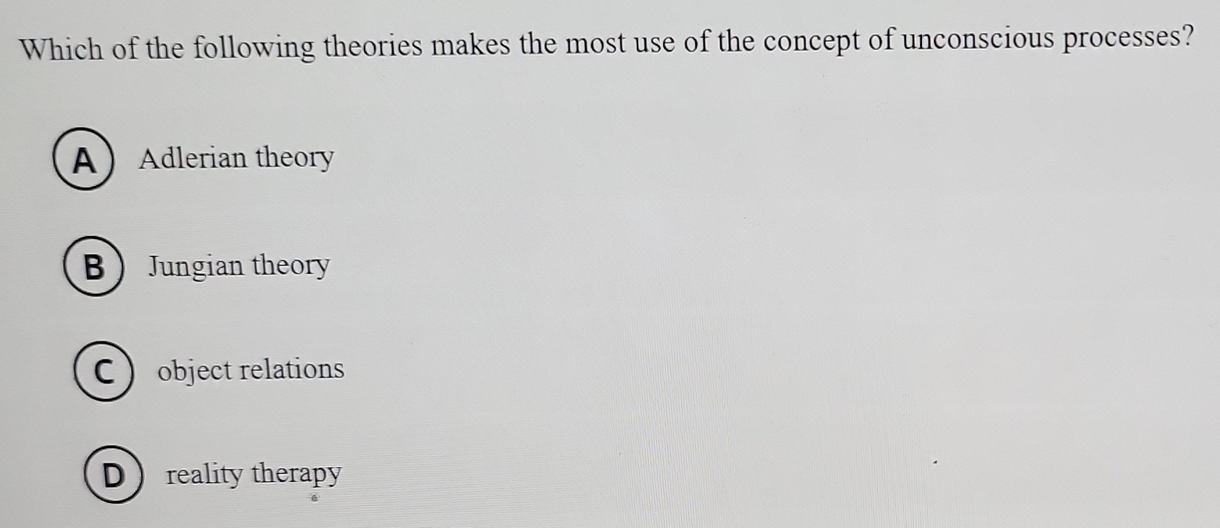 Solved Which of the following theories makes the most use of | Chegg.com