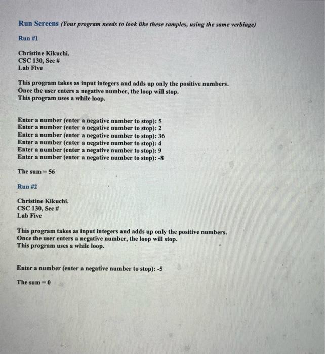 Solved Objectives: A. To hand trace code B. To use iteration | Chegg.com