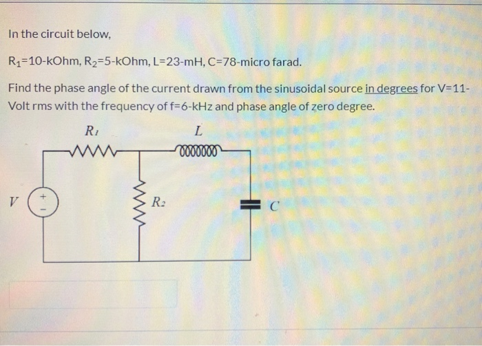 Solved In the circuit below, R1=10-kOhm, R2=5-kOhm, L=23-mH, | Chegg.com