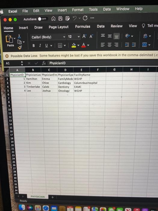 Solved 1. Write SQL statements to list all columns for | Chegg.com