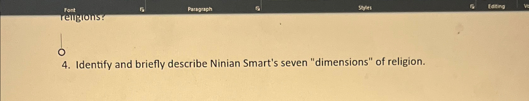 Solved Identify and briefly describe Ninian Smart's seven | Chegg.com