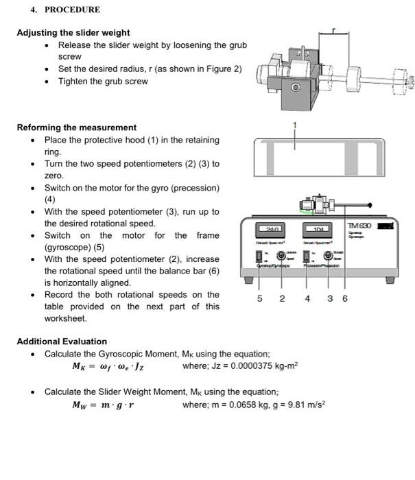Solved Experiment 7: Gyroscope 1. OBJECTIVE • To investigate | Chegg.com