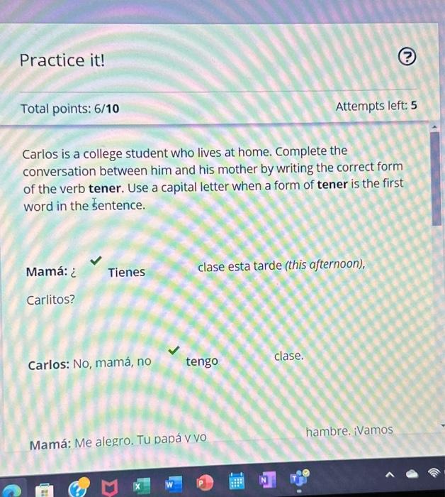 Carlos is a college student who lives at home. | Chegg.com