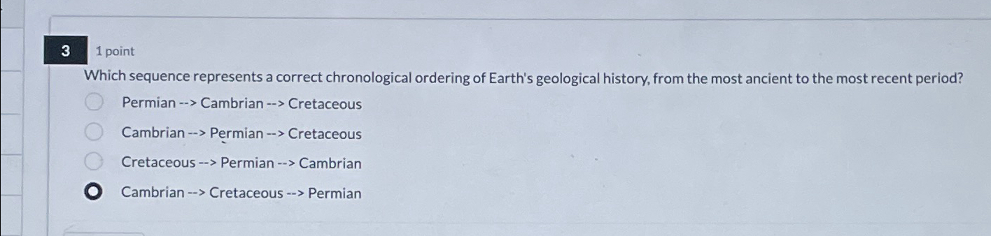 Solved 31 ﻿pointWhich sequence represents a correct | Chegg.com