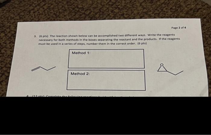 Solved 3. ( 6 pts) The reaction shown below can be | Chegg.com