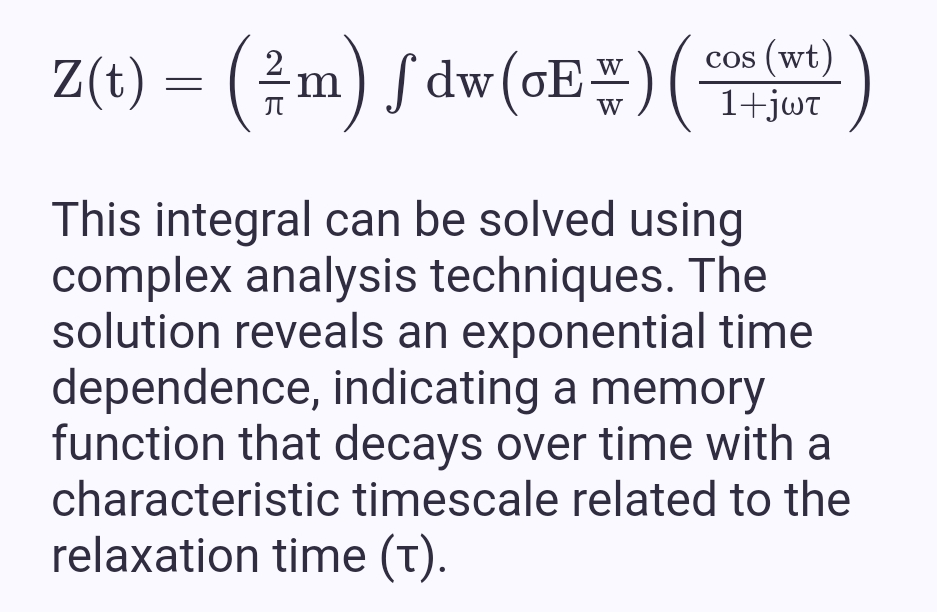 Solved Z(t)=(2πm)∫﻿﻿dw(σEww)(cos(wt)1+jωτ)sSolve this | Chegg.com