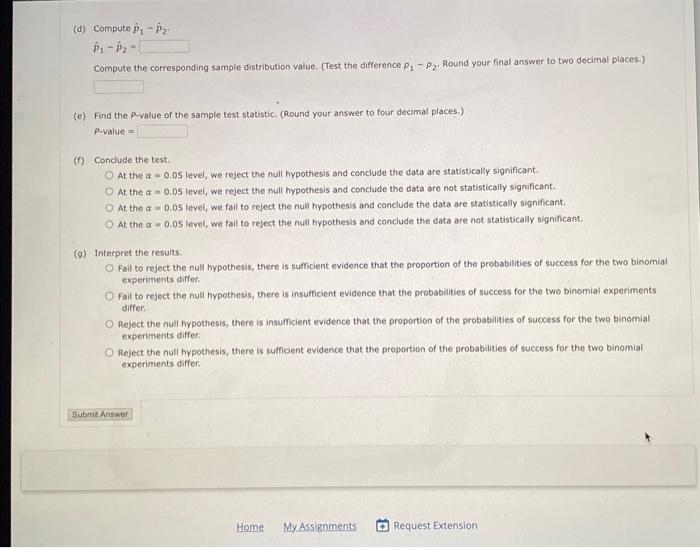 Solved For one binomial experiment, \\( n_{1}=75 \\) | Chegg.com