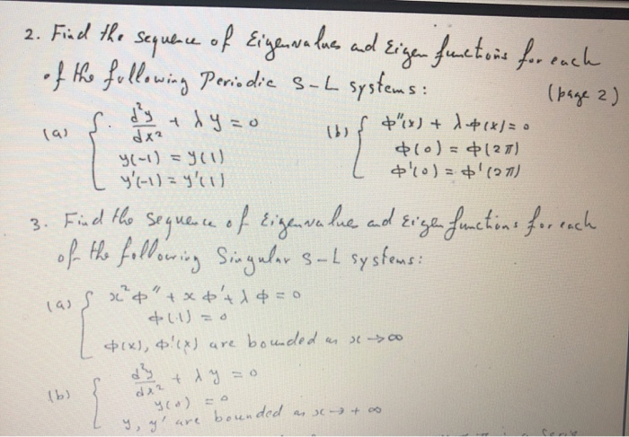 Solved 2 Find The Sequence Of Eigenvalues And Eigen