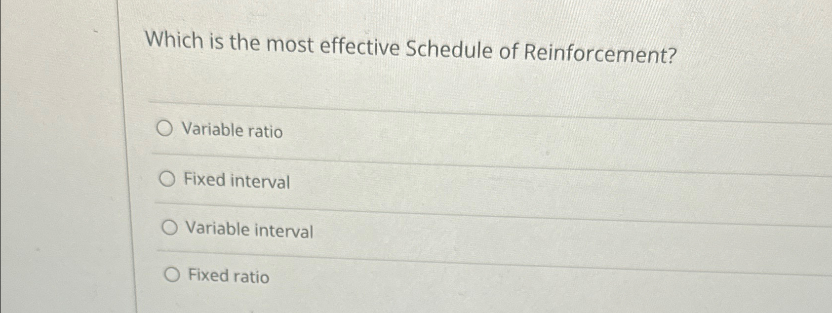 Solved Which is the most effective Schedule of | Chegg.com