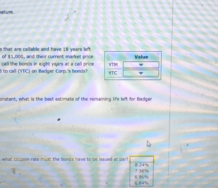 Solved Yield to maturity (YTM) is the rate of return | Chegg.com