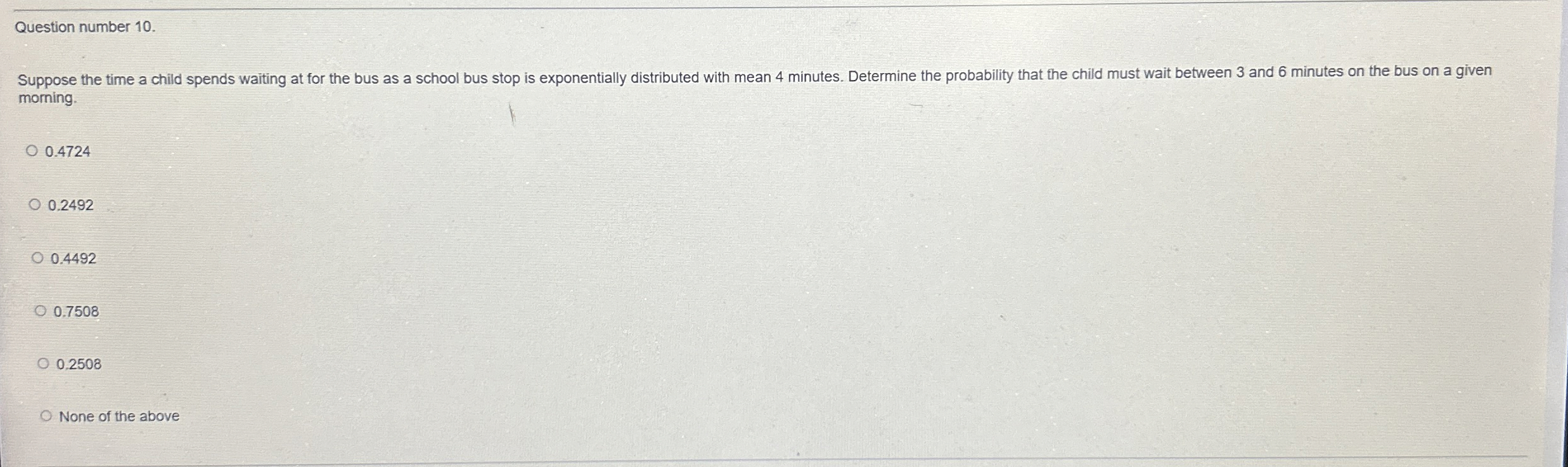 Solved Question number 10. | Chegg.com