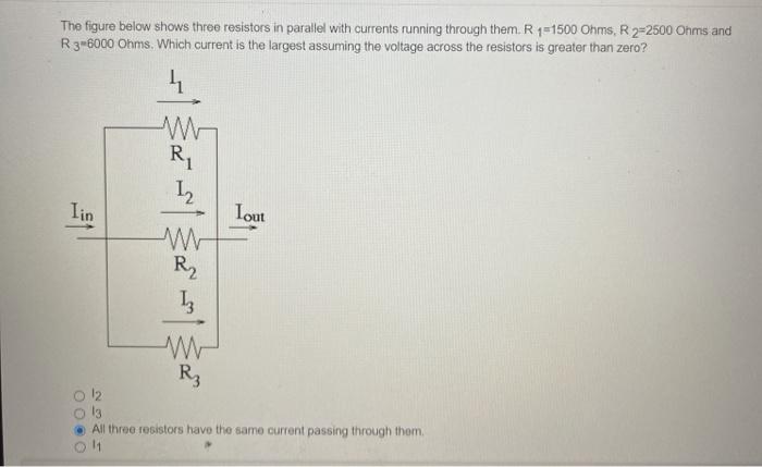 Solved The figure below shows three resistors in parallel | Chegg.com