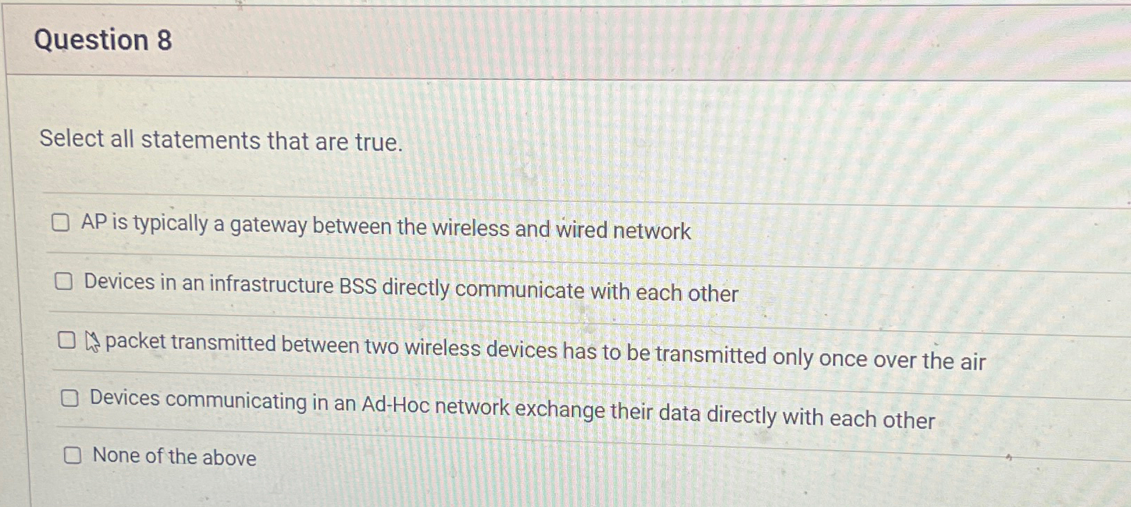 Solved Question 8Select all statements that are true.AP is | Chegg.com