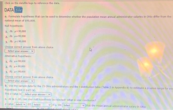 Solved Click on the datafile logo to reference the data. | Chegg.com