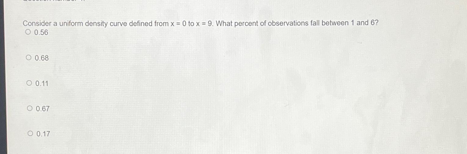 Solved Consider a uniform density curve defined from x=0 ﻿to | Chegg.com