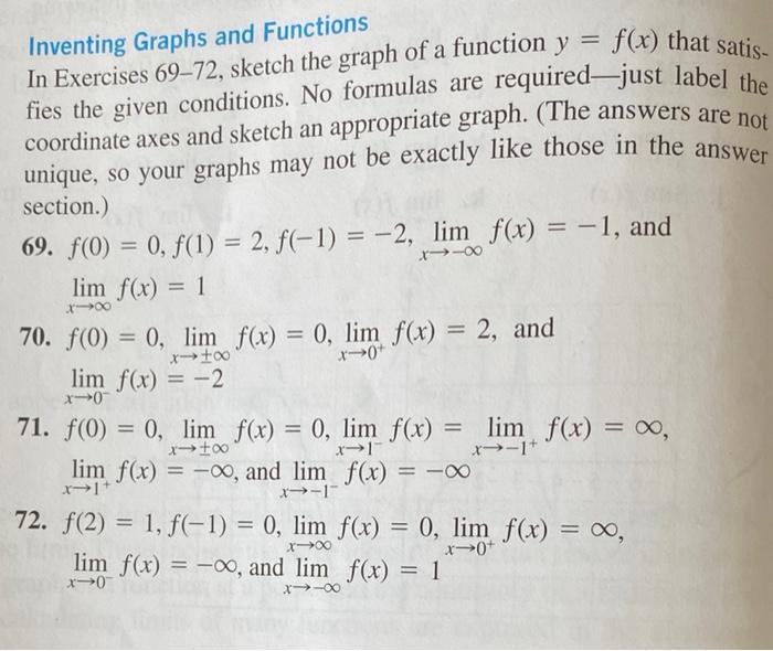 Solved Inventing Graphs and Functions In Exercises 69-72, | Chegg.com