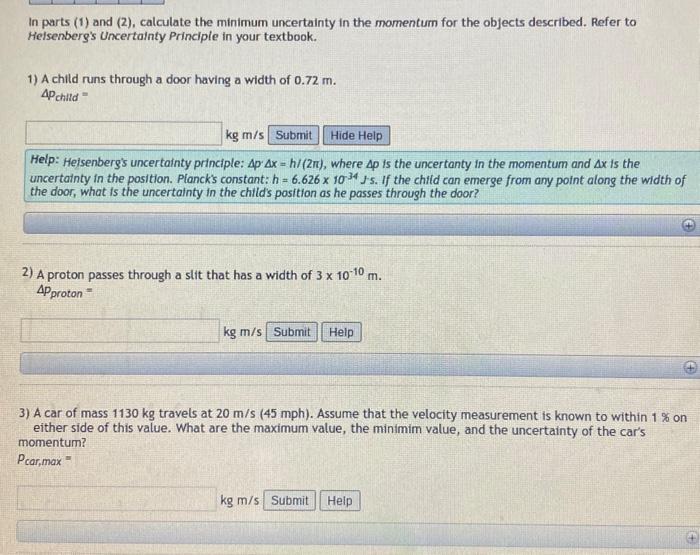 In parts (1) and (2), calculate the minimum | Chegg.com