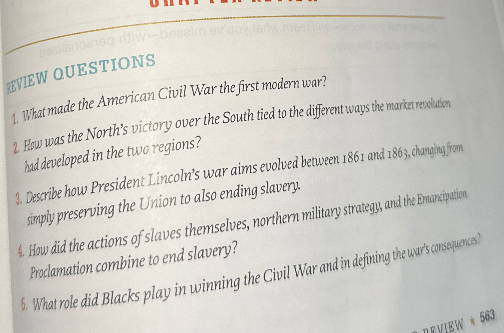What made the American Civil War the first modern | Chegg.com