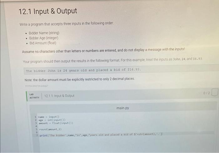 Solved what's wring in line 7 it keep giving me an error of | Chegg.com