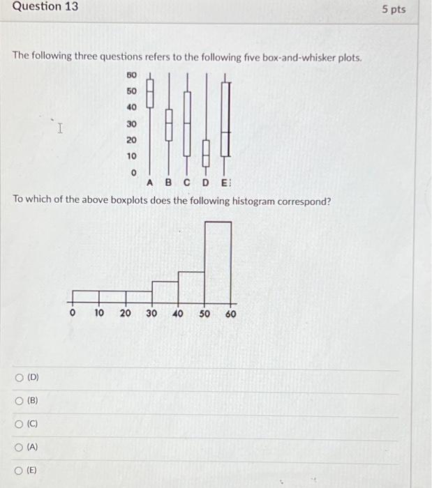 Solved Question 13 The following three questions refers to | Chegg.com