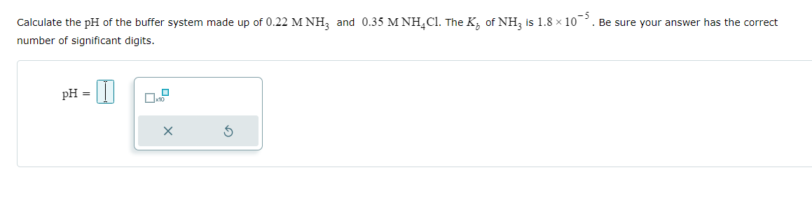 Solved Calculate the pH ﻿of the buffer system made up of | Chegg.com