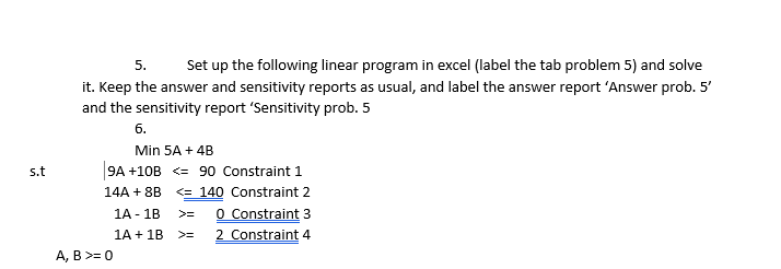 Solved Use excel auto solver and give me a excel file please | Chegg.com