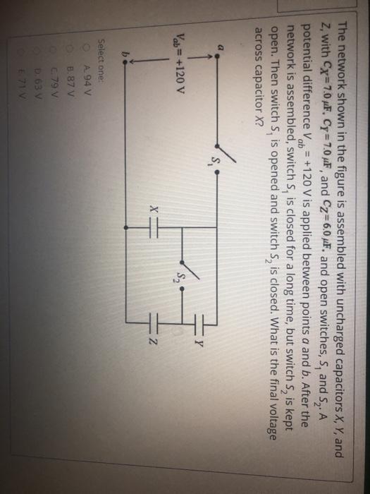 Solved The network shown in the figure is assembled with | Chegg.com