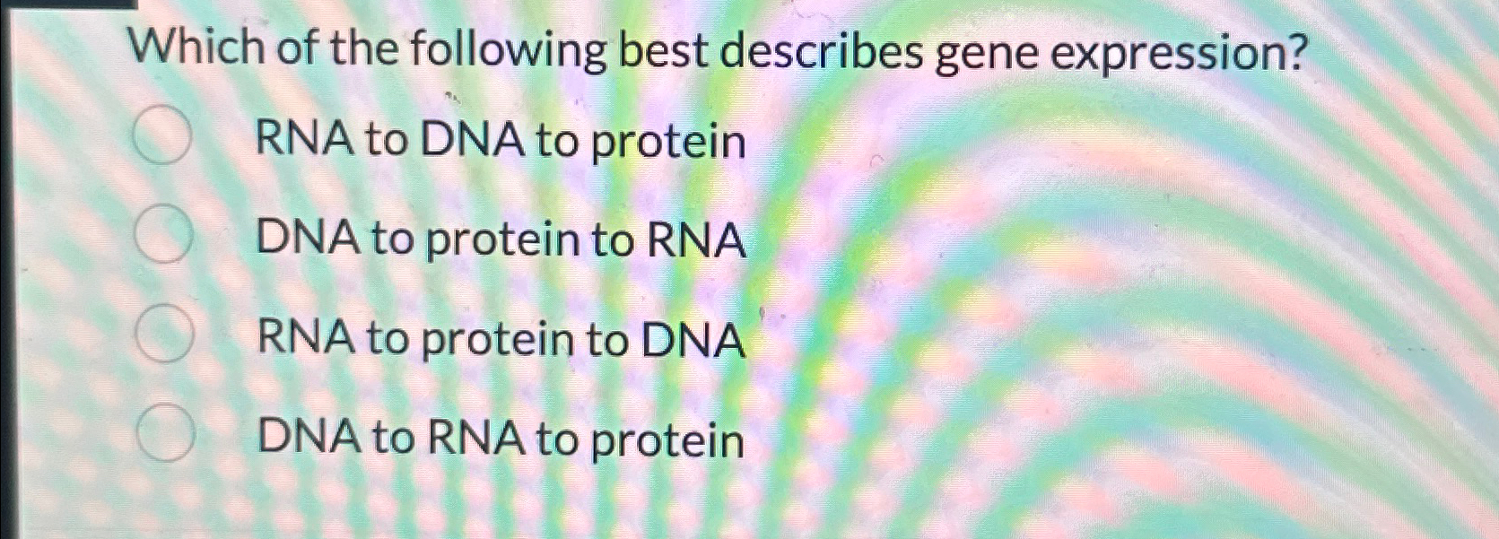 Solved Which of the following best describes gene | Chegg.com
