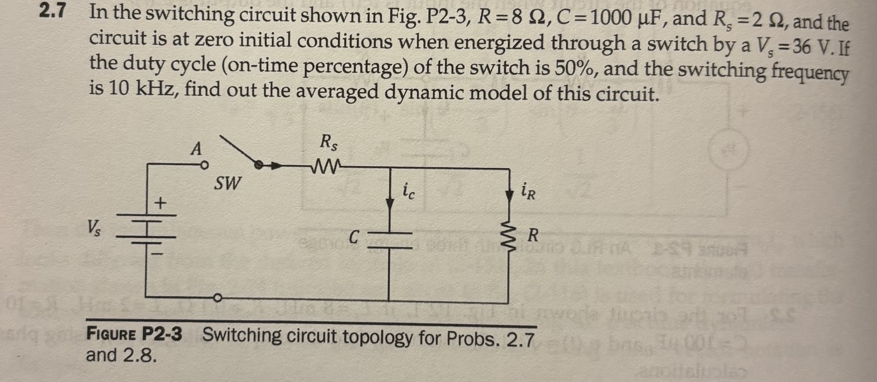 Solved 2.7 ﻿In the switching circuit shown in Fig. | Chegg.com