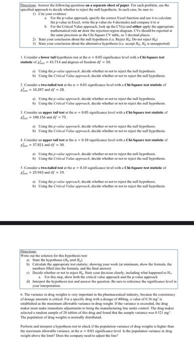 Solved Directions Answer the following questions on a | Chegg.com