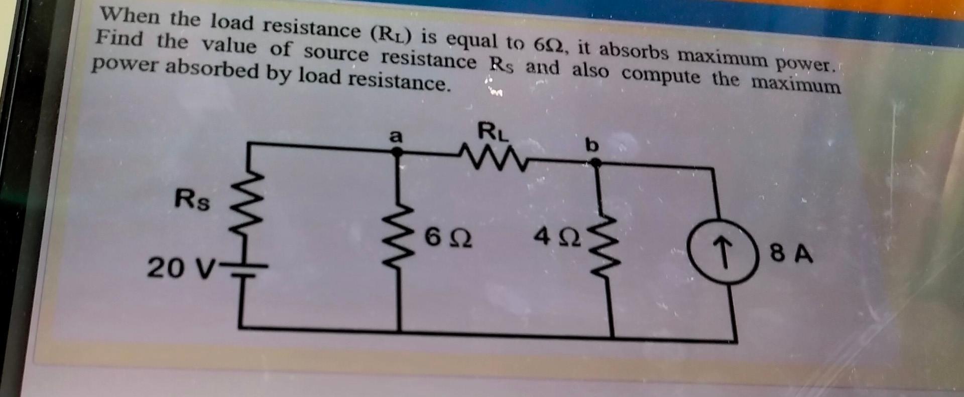 Solved When the load resistance (RL) is equal to 612, it | Chegg.com