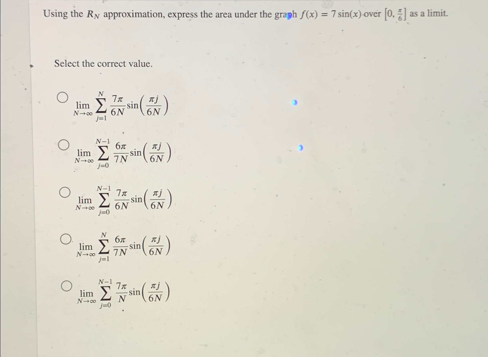 Solved Using the RN ﻿approximation, express the area under | Chegg.com