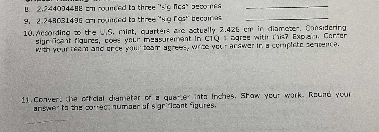 Solved 2.244094488cm ﻿rounded to three "sig figs" | Chegg.com