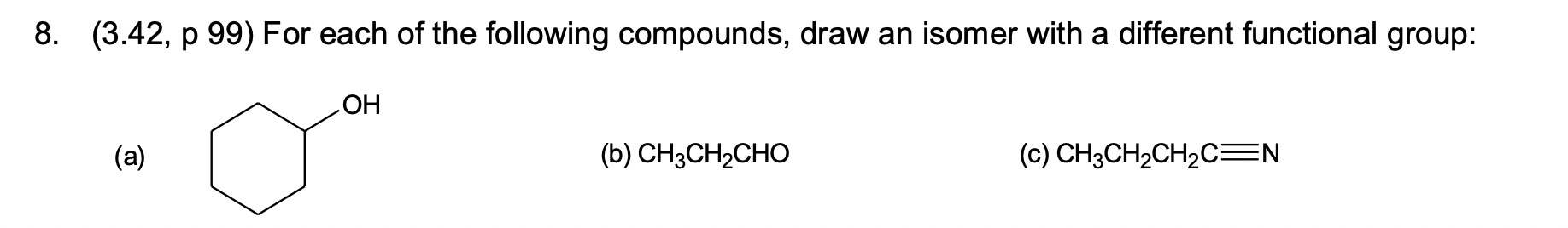 (3.42, p 99) ﻿For each of ﻿the following compounds, | Chegg.com