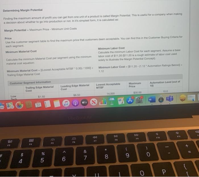 Solved Determining Margin Potential Finding the maodmum | Chegg.com