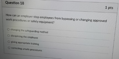 Solved Question 18How can an employer stop employees from | Chegg.com
